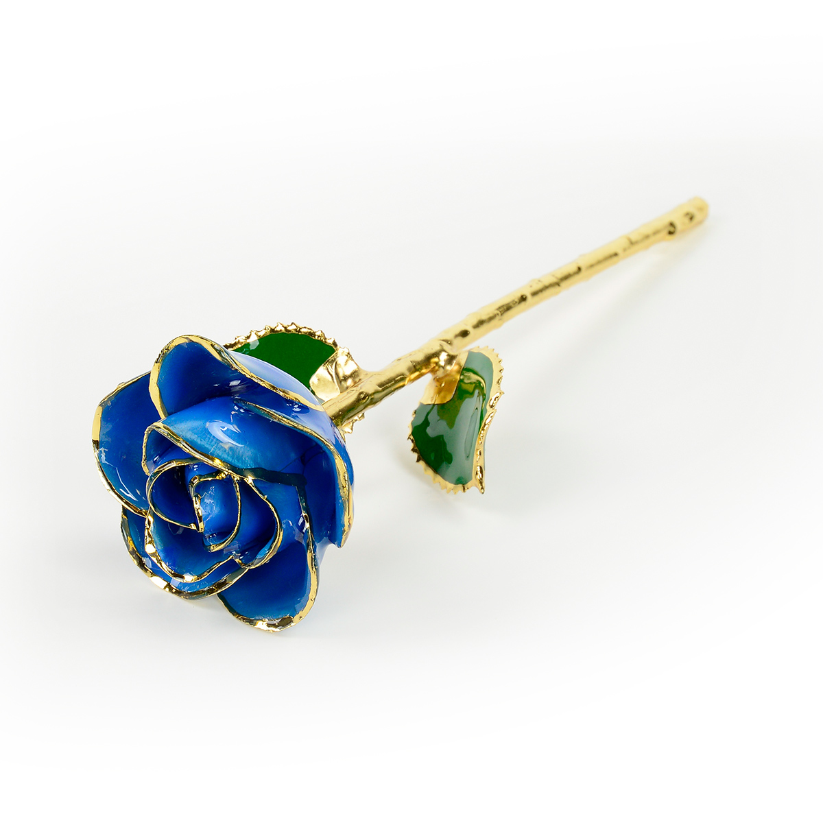 Light Blue Rose with Premium Clear Lid Display Case - Infinity Rose